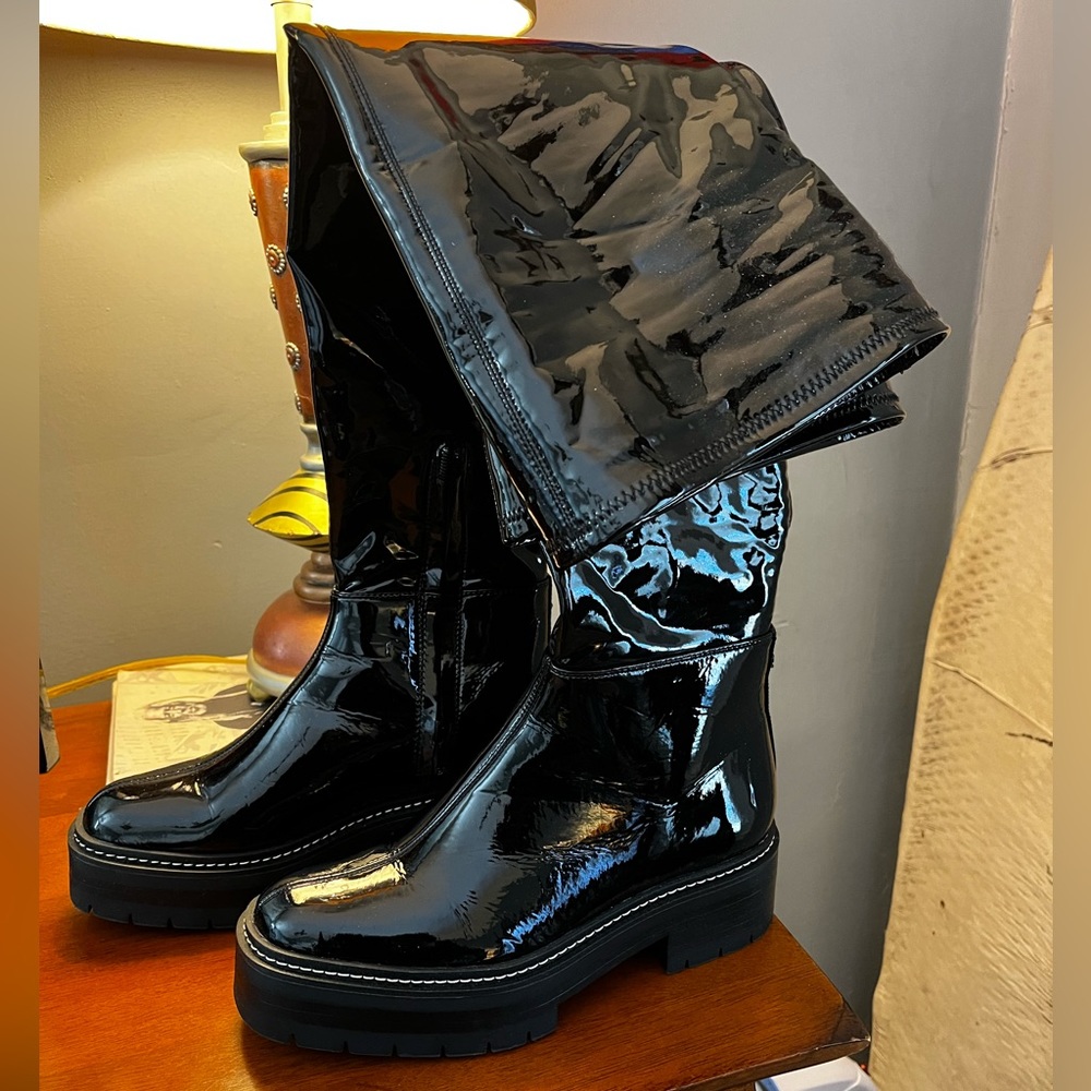 Black Patent Boots By Circus Ny By Sam Edelman - Gem